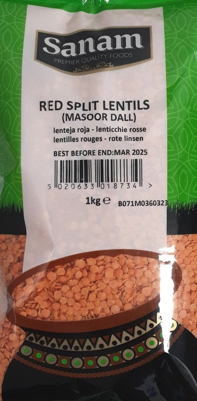 Sanam Red Split Lentils 1Kg – ExoticEstore