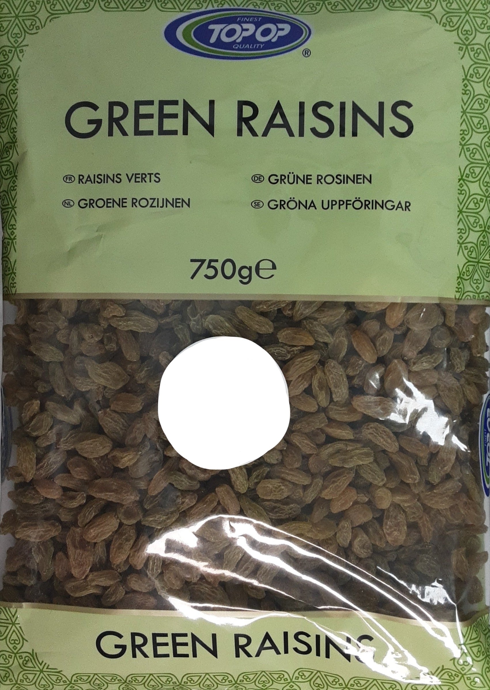 Top Op Green Raisins 750g – ExoticEstore