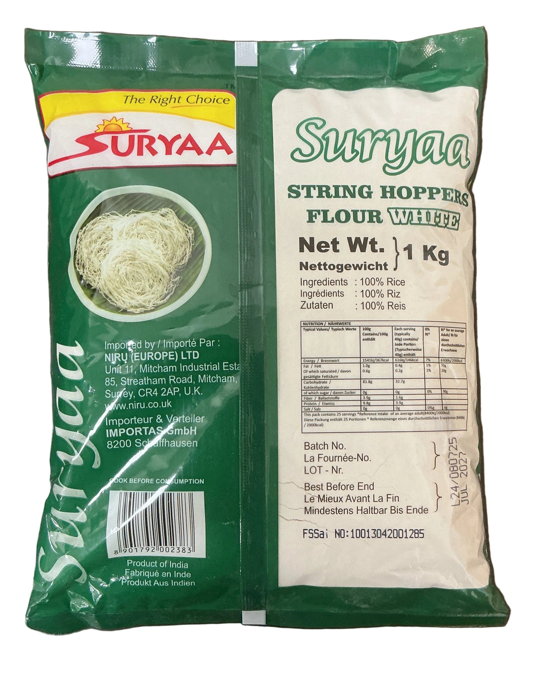 Niru Flour String Hoppers White 1Kg – ExoticEstore