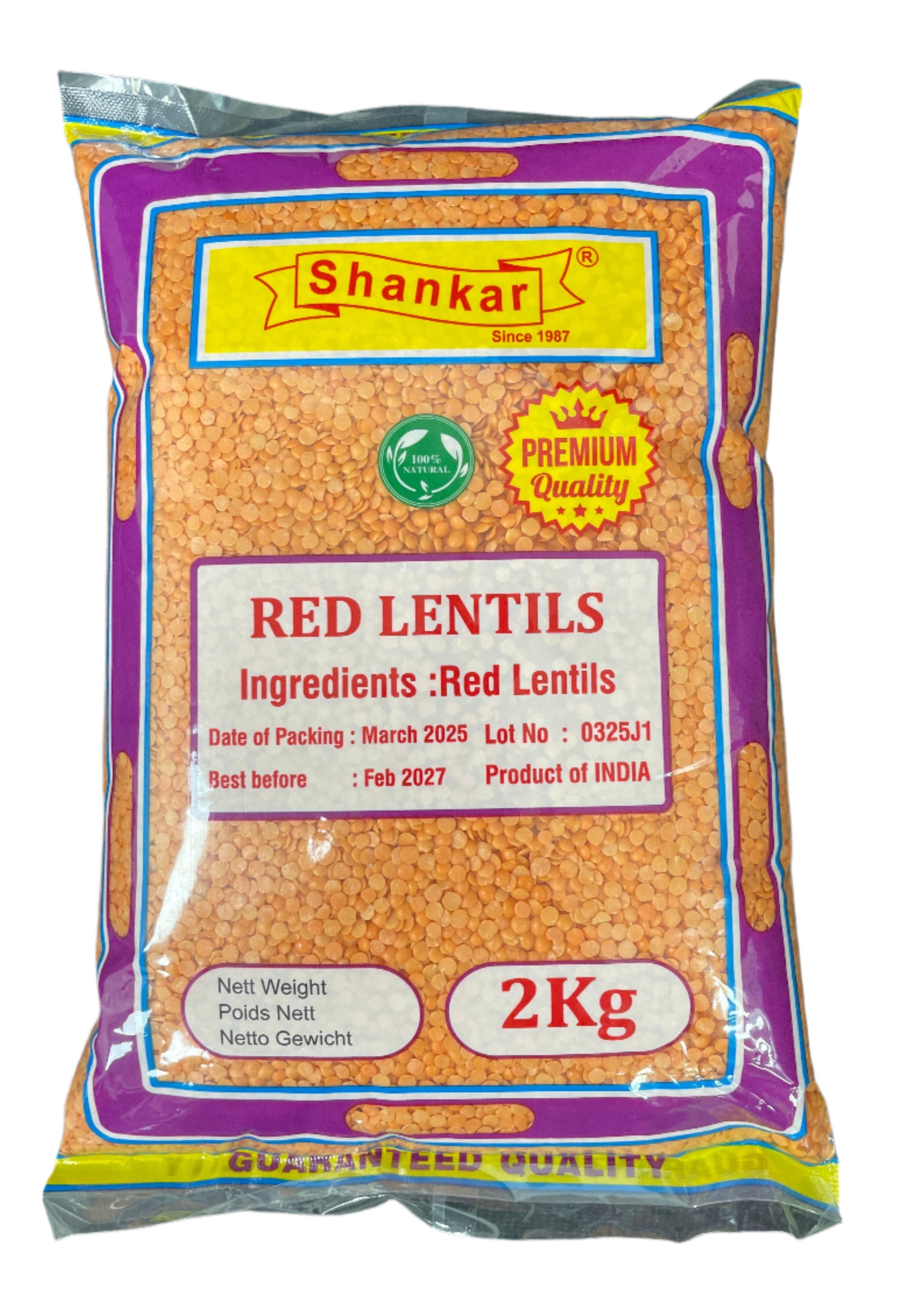 Shankar Lentils Red Dall 2Kg – ExoticEstore