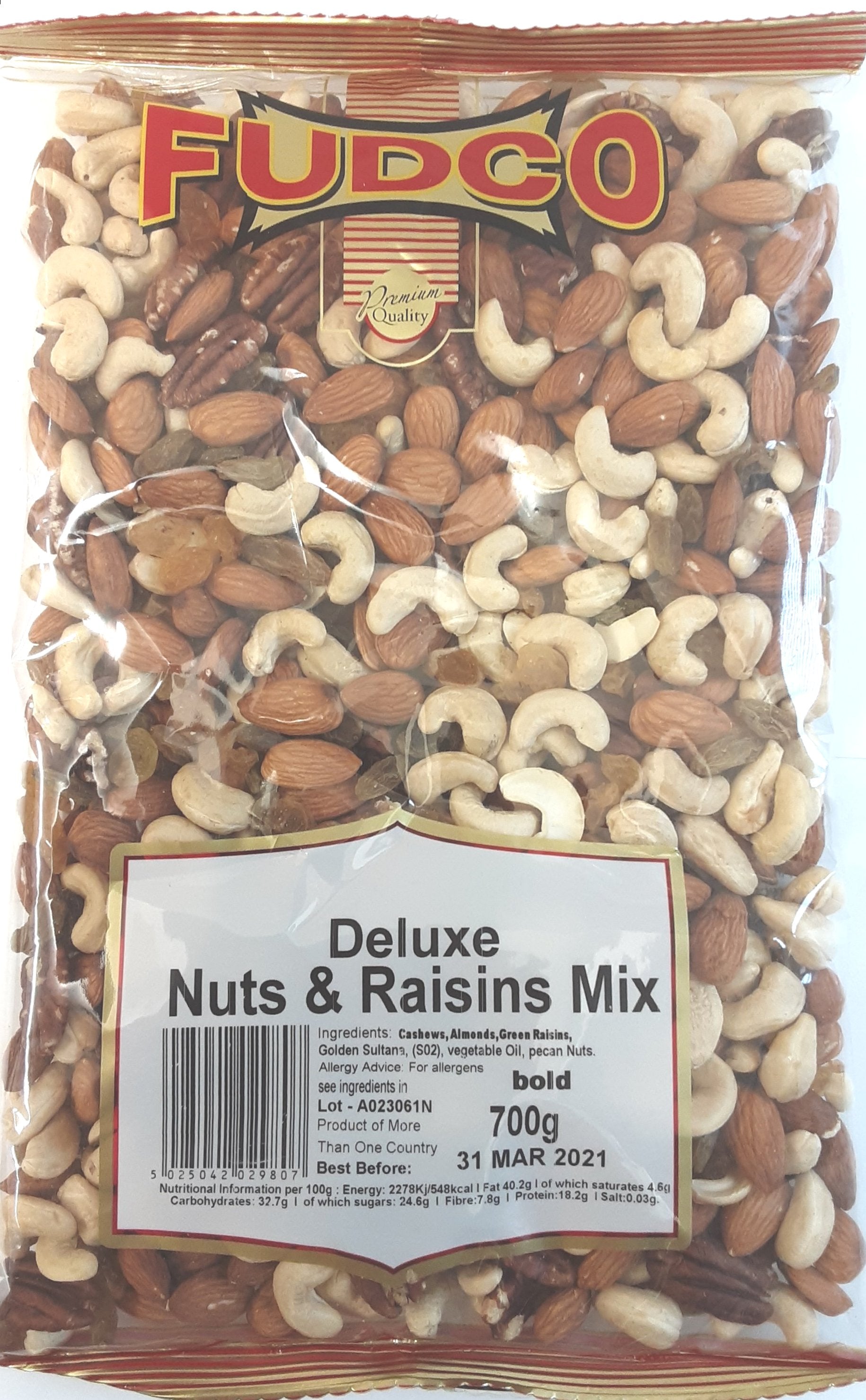 Fudco Deluxe Nut & Raisins 700g – ExoticEstore