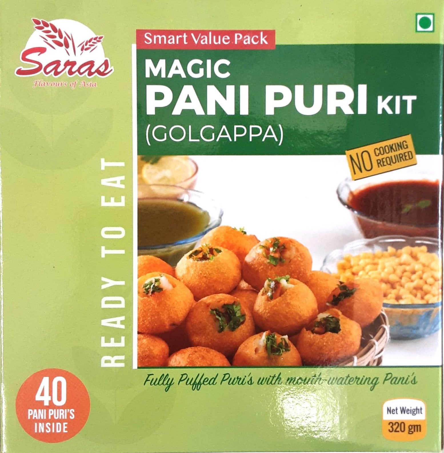 Saras Pani Puri Golgappa Kit 40pcs – ExoticEstore