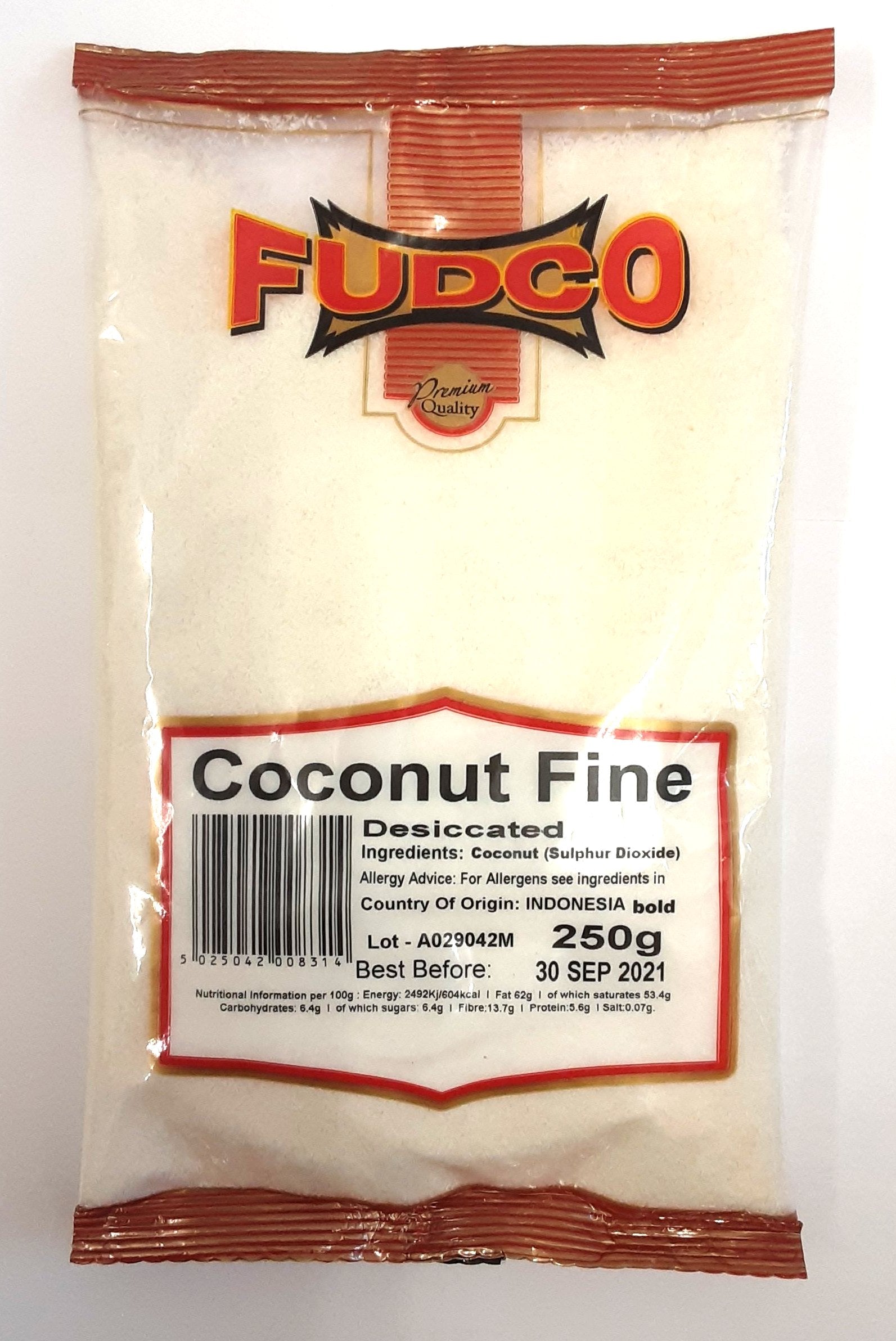 Fudco Desiccated Coconut Fine 250g – ExoticEstore