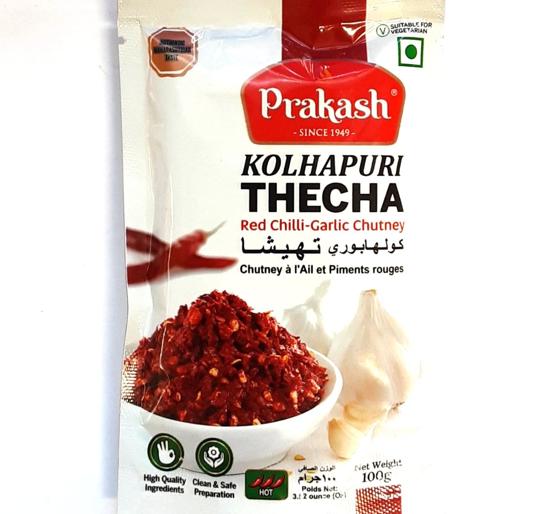 Prakash Kolhapuri Thecha Red Chilli Garlic Chutney 100g – ExoticEstore