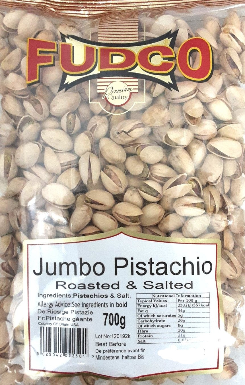 Fudco Pistachio Jumbo Roasted & Salted 700g – ExoticEstore
