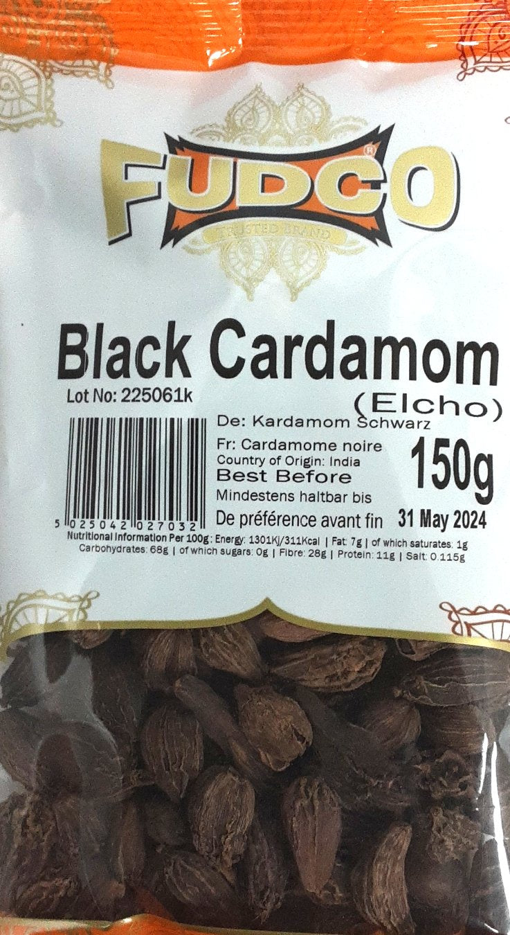 Fudco Black Cardamom Elachi Whole 150g – ExoticEstore