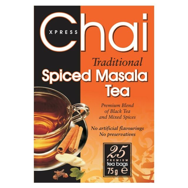 Chai Express Traditional Spiced Masala Tea 75g 25 Tea Bags – ExoticEstore